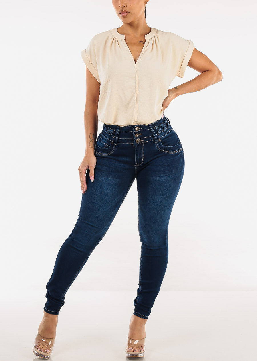Moda Xpress Levantacola Dark Skinny Jeans - Women's Butt Lift Jeans