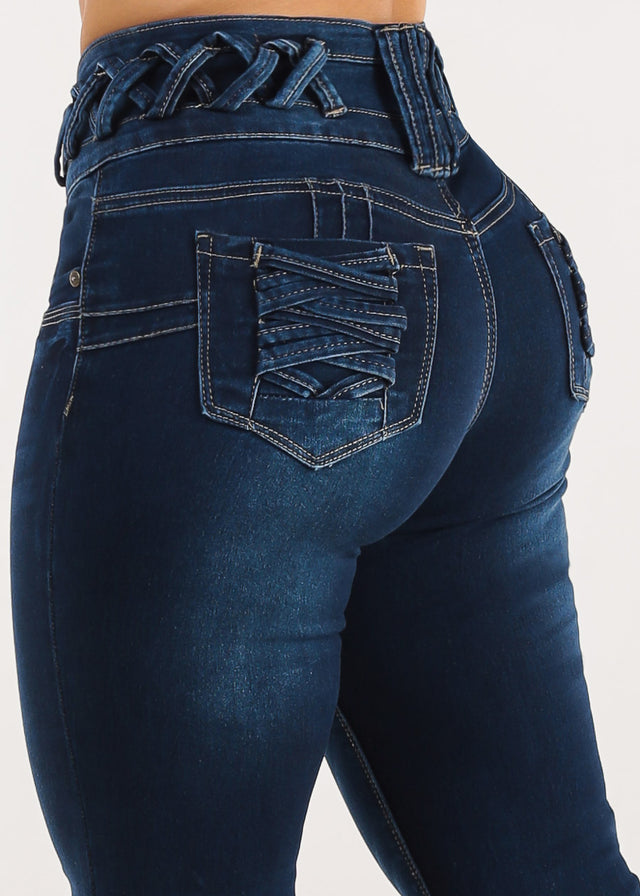Moda Xpress Levantacola Dark Skinny Jeans - Women's Butt Lift Jeans