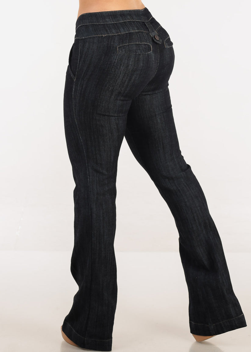Women's Dark Wash Low Rise Bootcut Jeans - Low Rise Bootcut Jeans ...